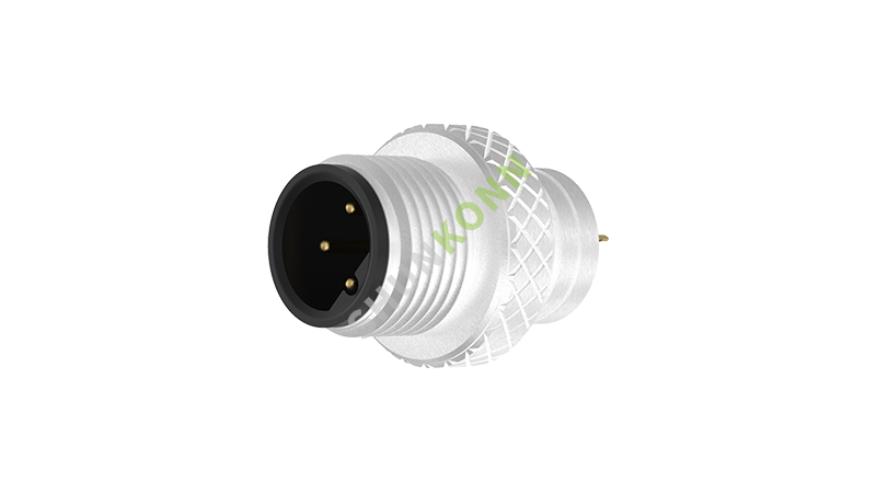 SKM12B系列 M12B编码连接器普通包胶式4PIN公头焊接式M12*1 - SHUNKONN顺康科技