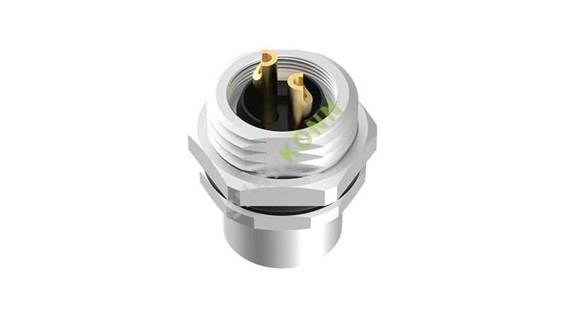 SKM12 T Series M12 T Coded Connectors Board Front Mount 2PIN Female ...