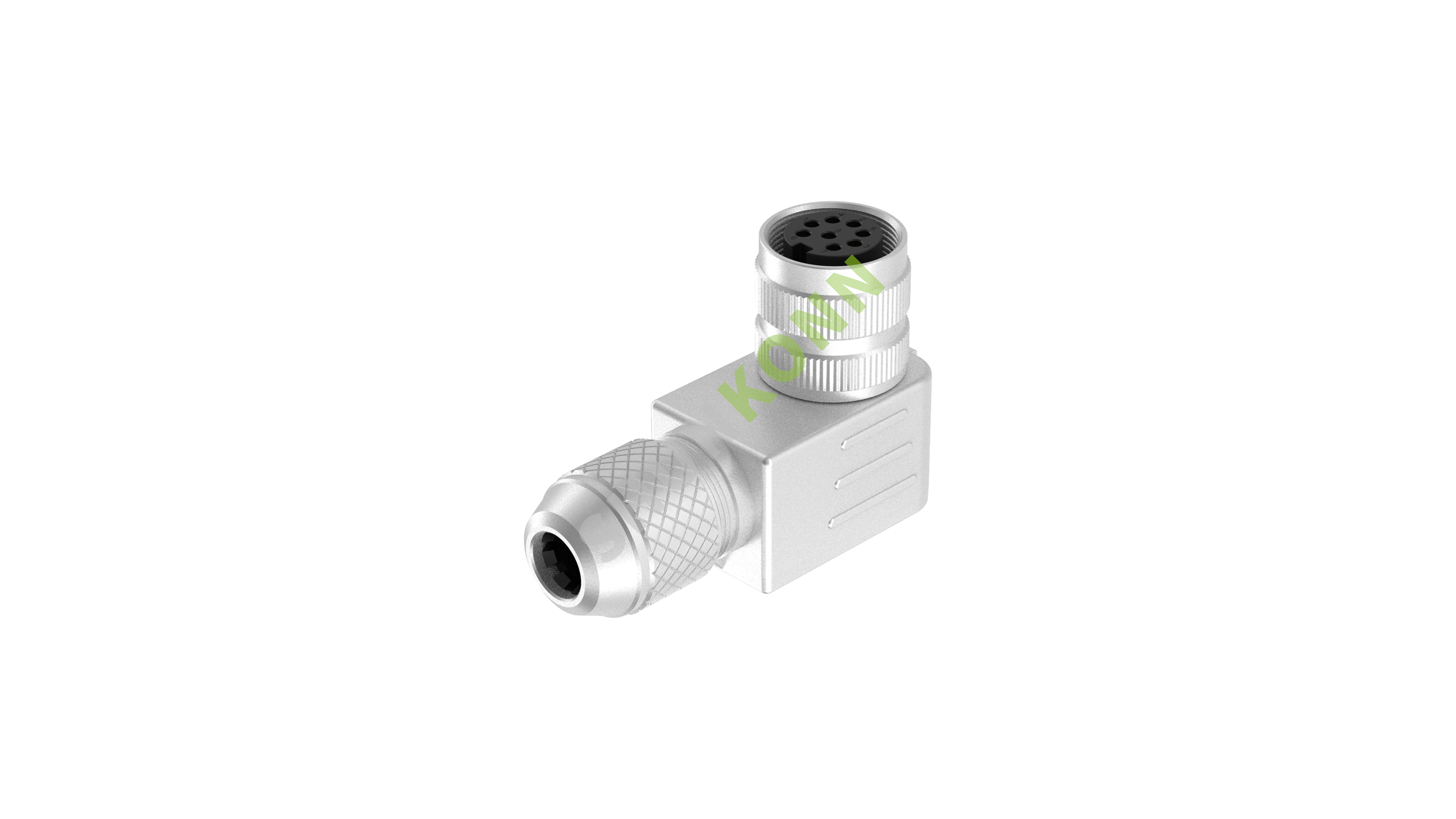 SKM16 Series M16 Connectors Right Angle Metal Assembled 8PIN Female ...