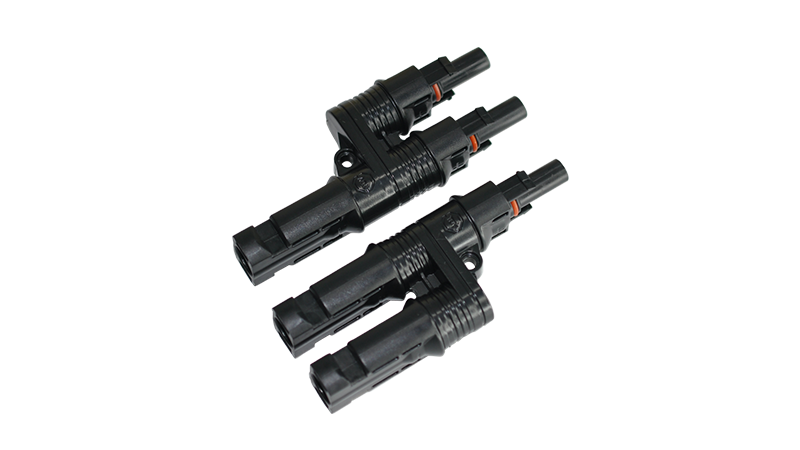 Solar PV T-type 2 to 1 branch connector -1000VDC 50A IP68PPO material ...
