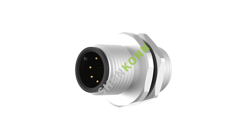 SKM12 A Series M12 A Coded Connectors Board Front Mount 6PIN Male ...