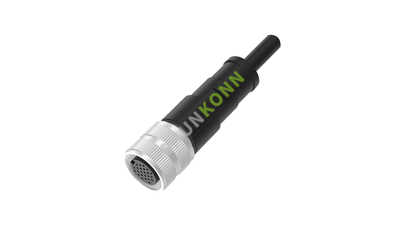 SKM16 Series M16 Connection Cable Straight Overmolded Type 24PIN Female ...