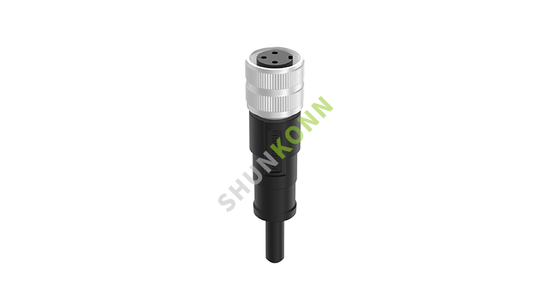 SKM16 Series M16 Connection Cable Straight Overmolded Type 3PIN Female ...
