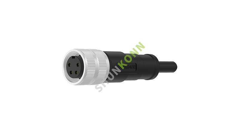 SKM16 Series M16 Connection Cable Straight Overmolded Type 4PIN Female ...