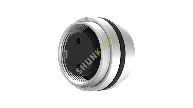 SKM16 Series M16 Connectors Plate Rear Mount 2PIN Female Solder Type ...