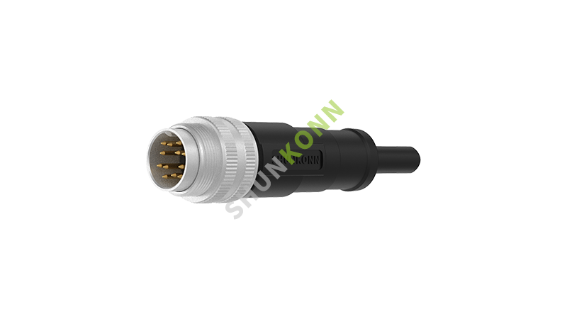 SKM16-Series-M16-Connection-Cable-Straight-Overmolded-Type-12PIN-Male ...