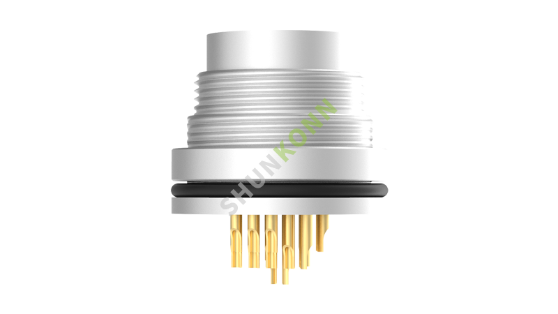 SKM16 Series M16 Connectors Plate Rear Mount 24PIN Male Solder Type M18 ...