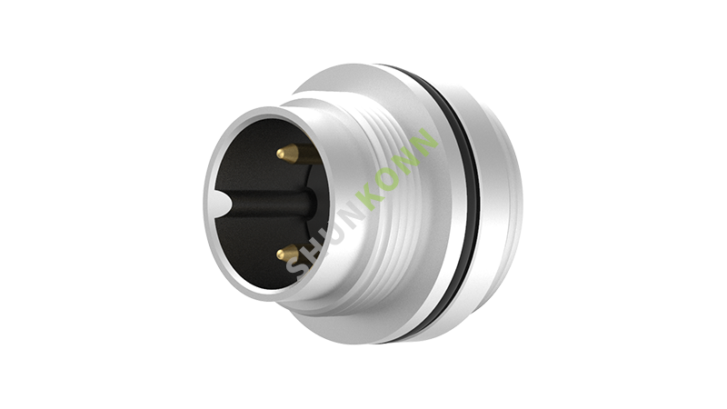 SKM16 Series M16 Connectors Board Front Mount 2PIN Male Solder Type M18 ...